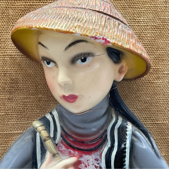 Sarem | Accents | Sarem Chalkware Italy Framed Wall Art Chinese Girl ...
